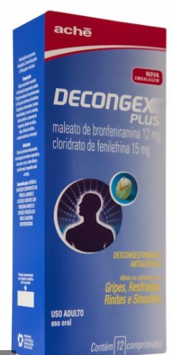 Decongex Plus - Caixa c/ 12 comprimidos revestidos - Aché | Medicom