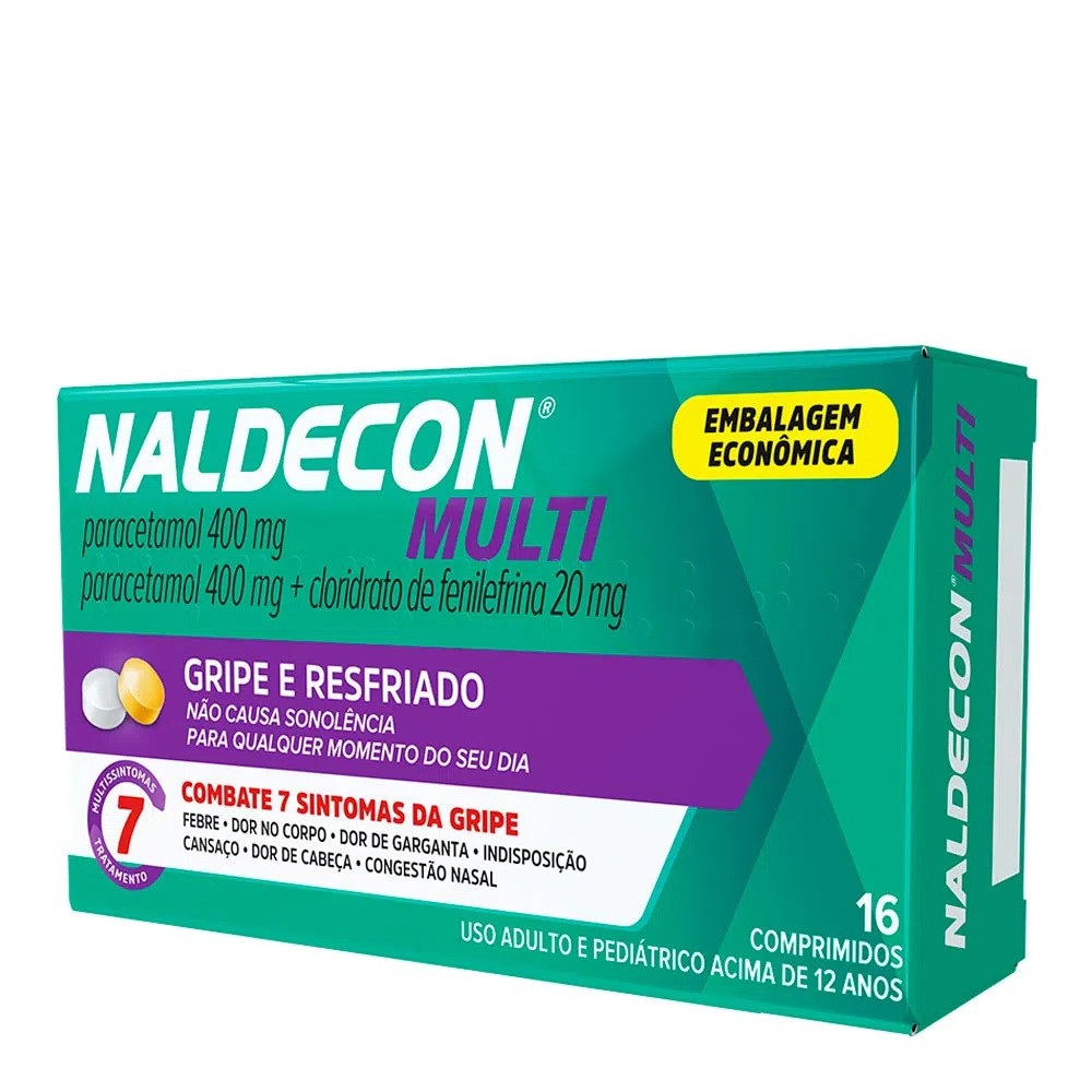 Naldecon Multi (Paracetamol 400mg+Cloridrato de Fenilefrina 20mg) 16 ...