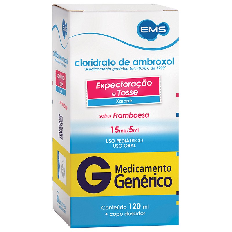 Ambroxol 30mg/5mL - 120mL - Adulto - s/ a?úcar - Genérico - EMS | Medicom