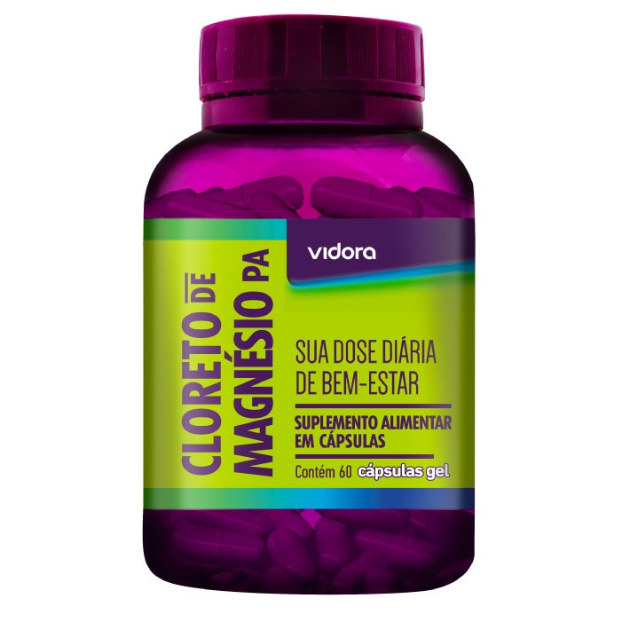Cloreto de Magnésio PA (Magnésio) - 60 cápsulas - Vidora | Medicom