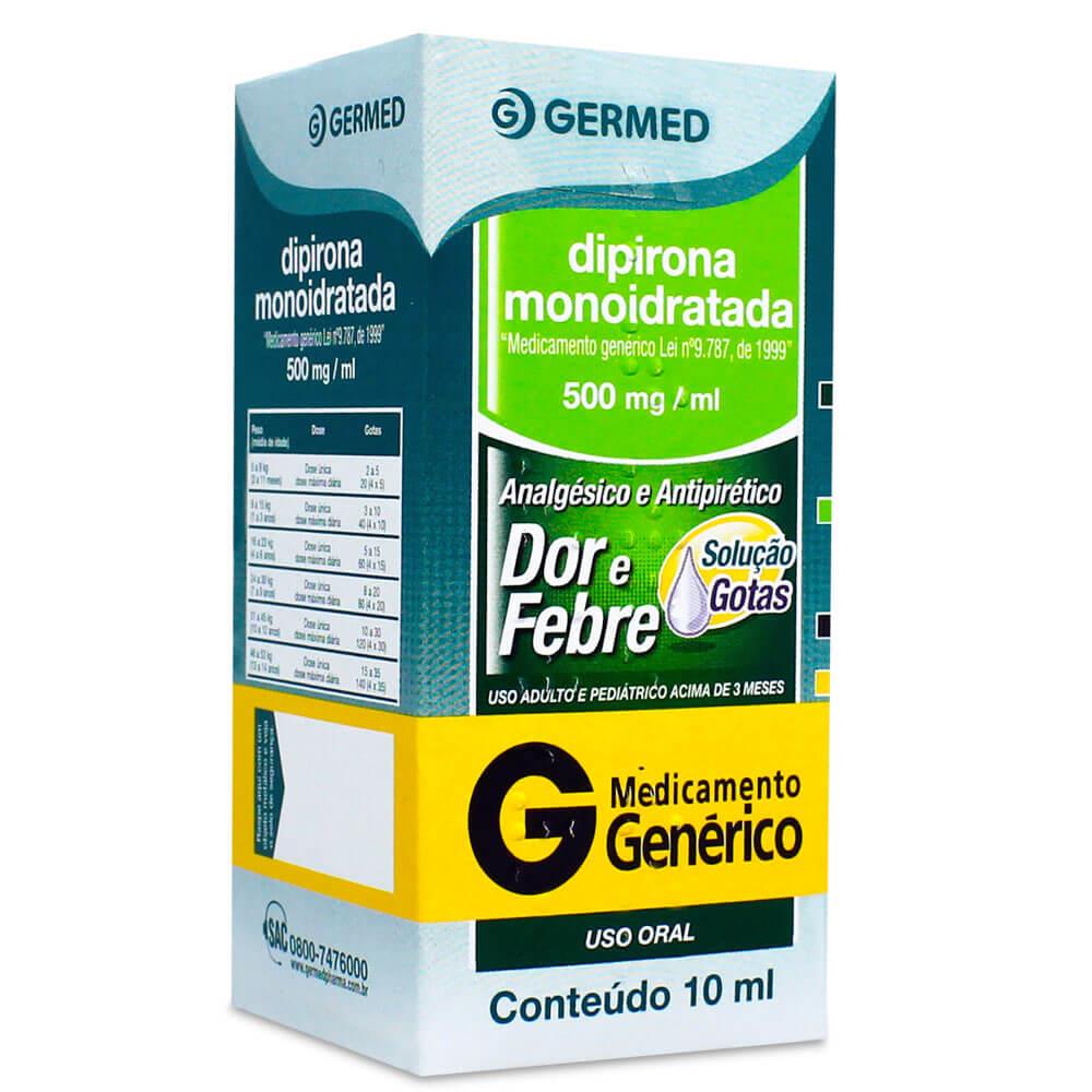 DIPIRONA SÓDICA GOTAS 10ML GENÉRICO GERMED | Medicom
