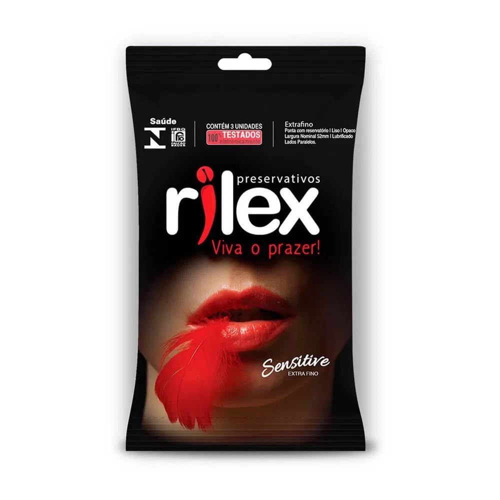 Preservativo Lubrificante Extra Fino Sensitive Rilex | Medicom
