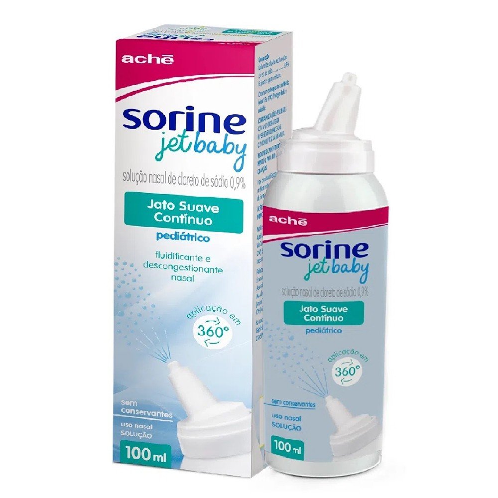 Sorine Jet Baby 09% Solucao Nasal 100ml Ache | Medicom