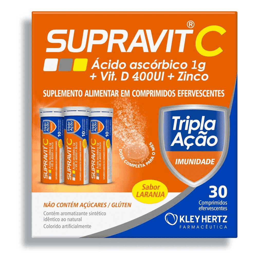SUPRAVIT C TRIPLA AÇÃO COM 30 COMPRIMIDOS 3x10 | Medicom